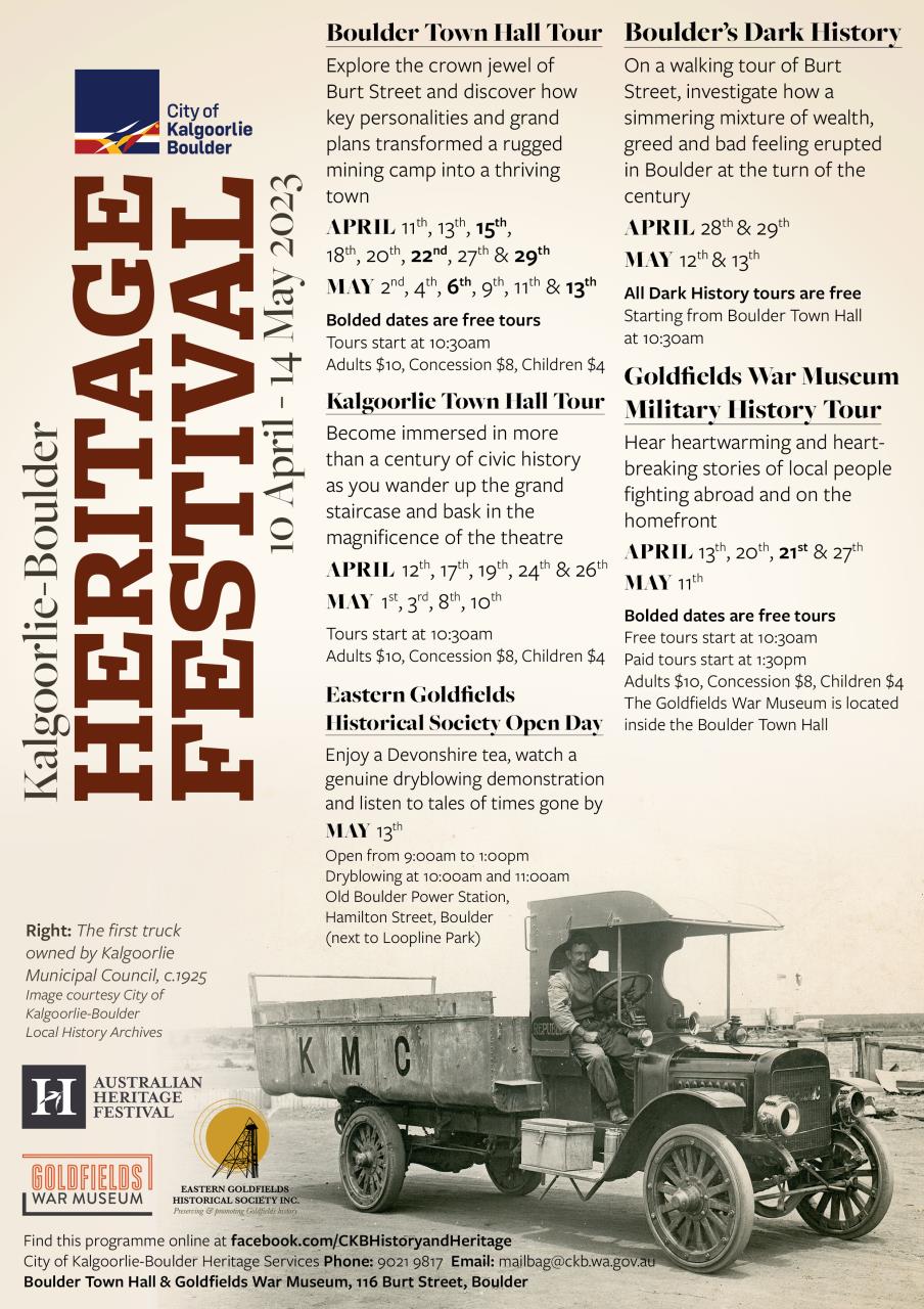 Kalgoorlie-Boulder Heritage Festival » City of Kalgoorlie-Boulder